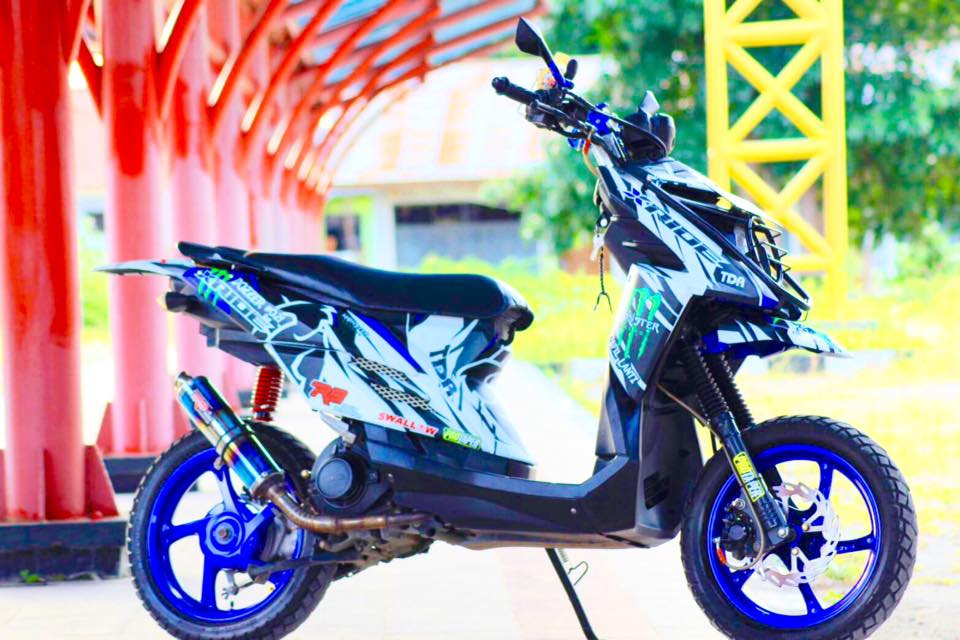 30 Gambar Modifikasi X Ride Ala Supermoto Paling Tangguh