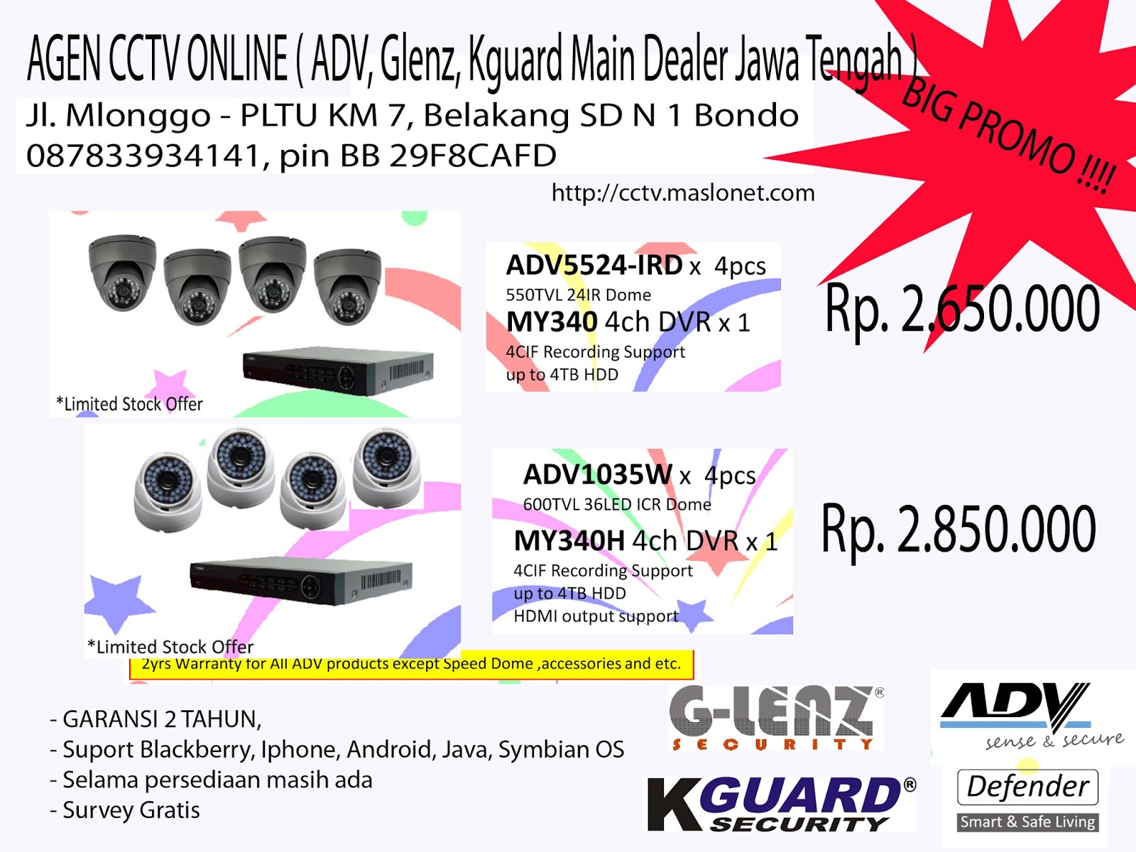 Paket Promo CCTV ADV made in Singapura | Agen Cctv Semarang
