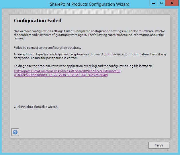 Sharepoint Pitstop Configuration Failed Failed To Connect To The