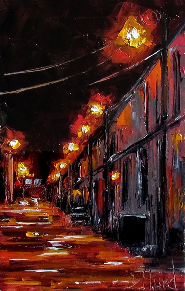 Debra Hurd Original Paintings AND Jazz Art: Cityscape Street Scene ...