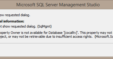 SQL SERVER PARA TODOS Gustavo Ricardo Herrera : Property Owner is not Available for Database ...