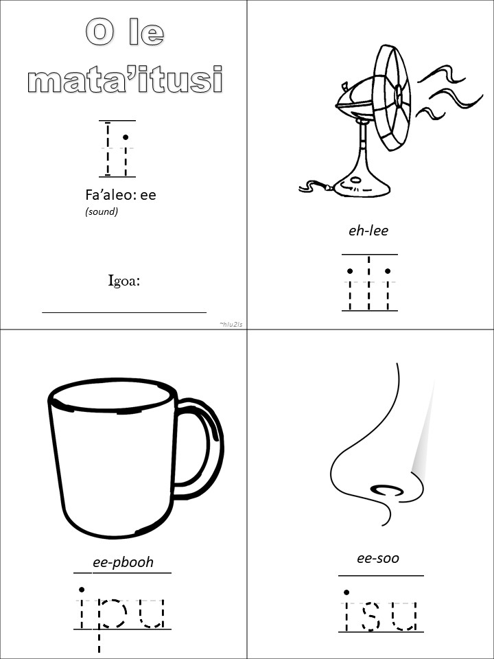 Samoan for Kids: Samoan Alphabet - Free, printable activity worksheets ...