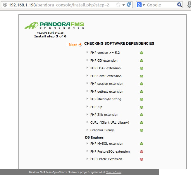 Instalación de PANDORA 5.0
