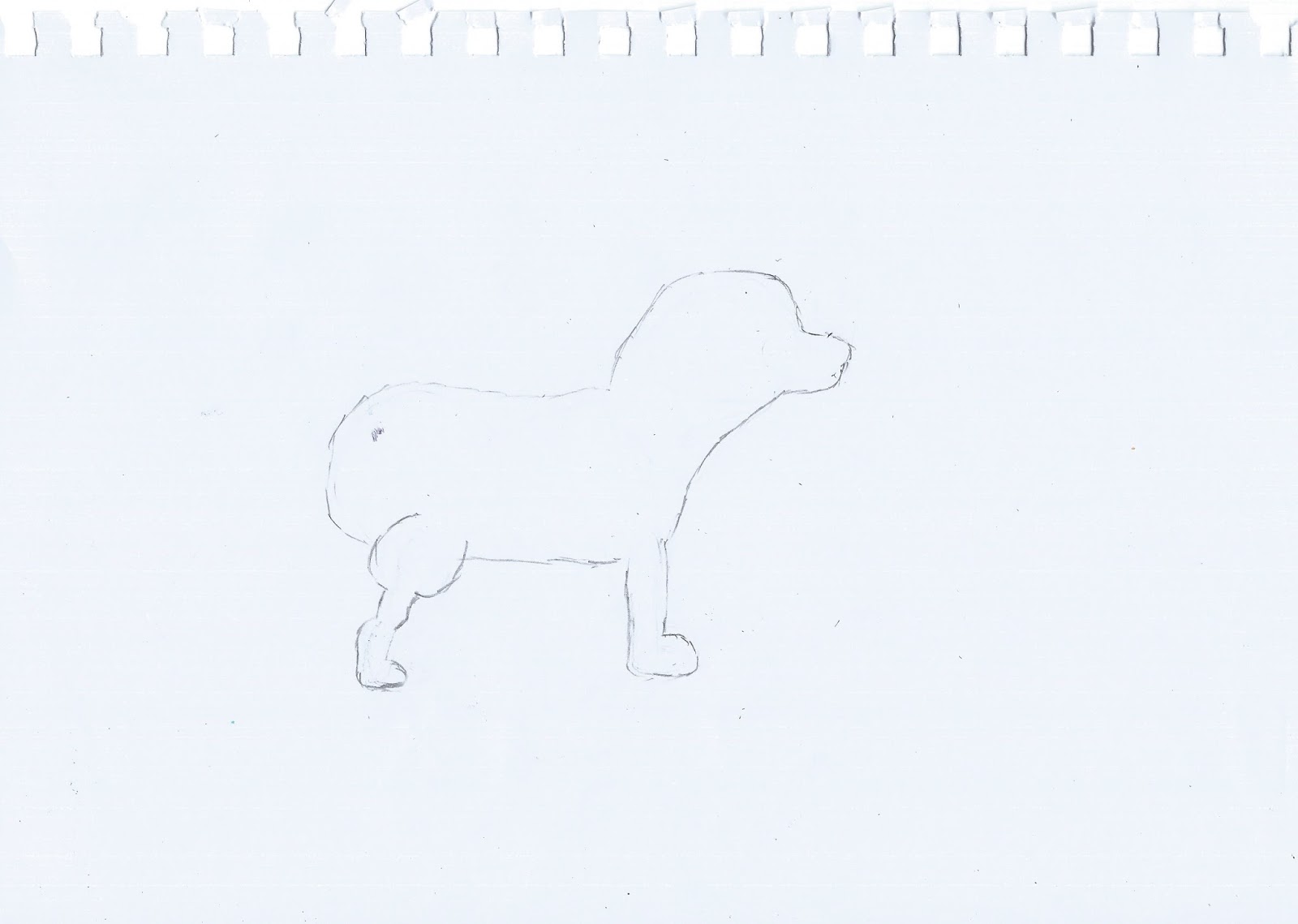 Drawing With Hayden: How To Draw A Dog: Standing SideView