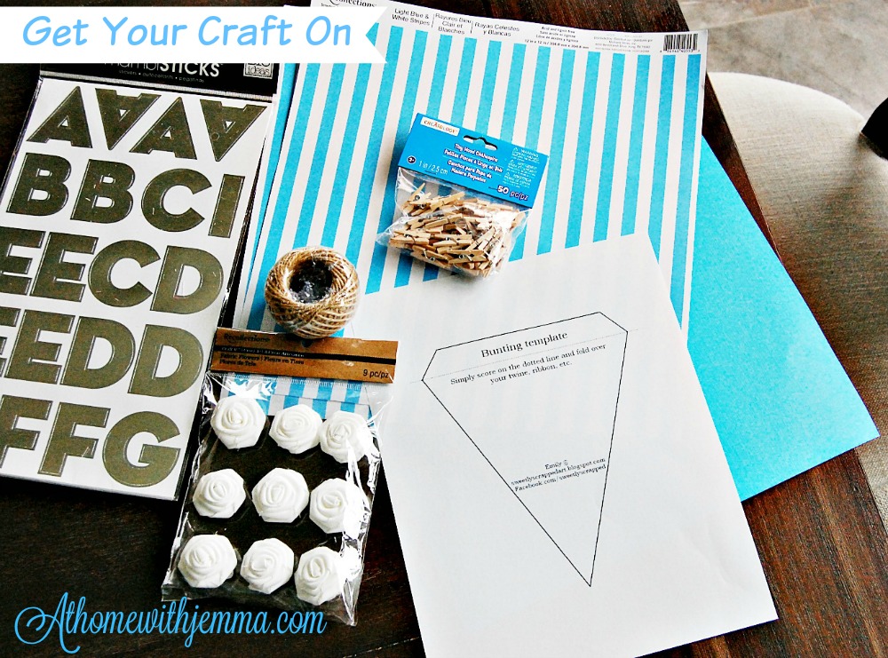 Get Your Craft On ~DIY Banner - At Home with Jemma