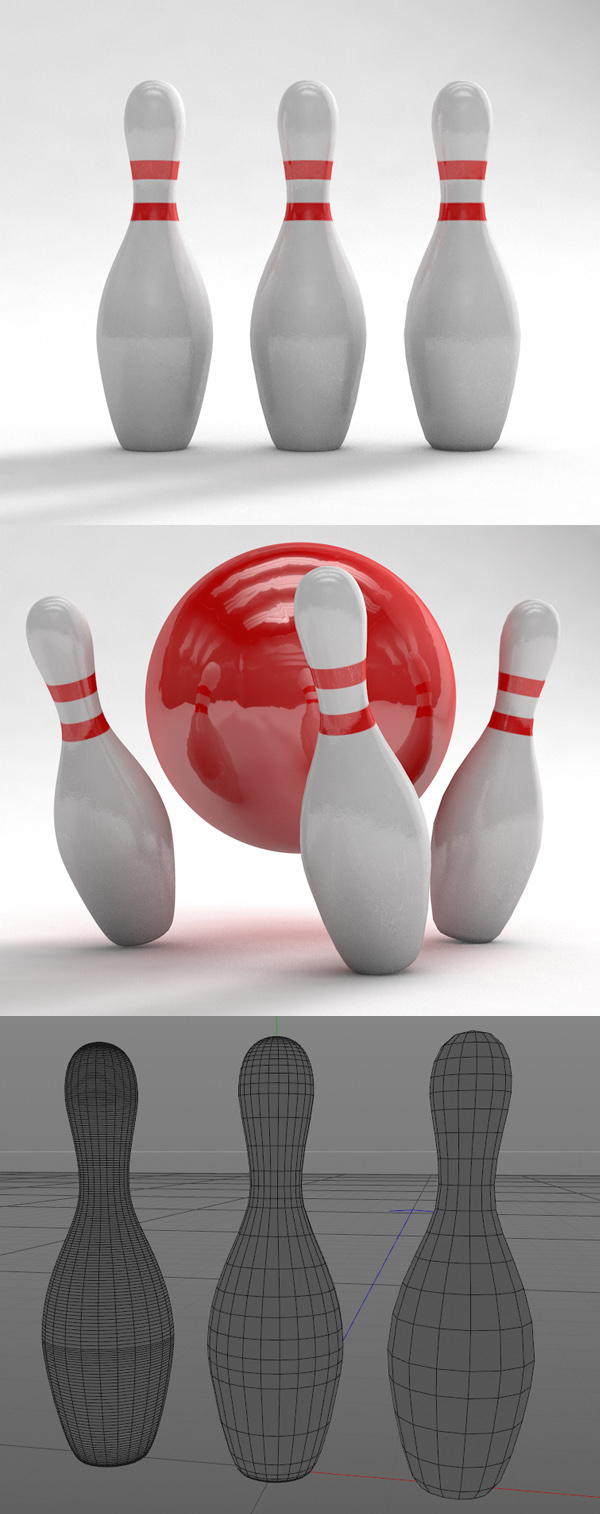 Free Bowling Pin Models and Textures | Freebies PSD