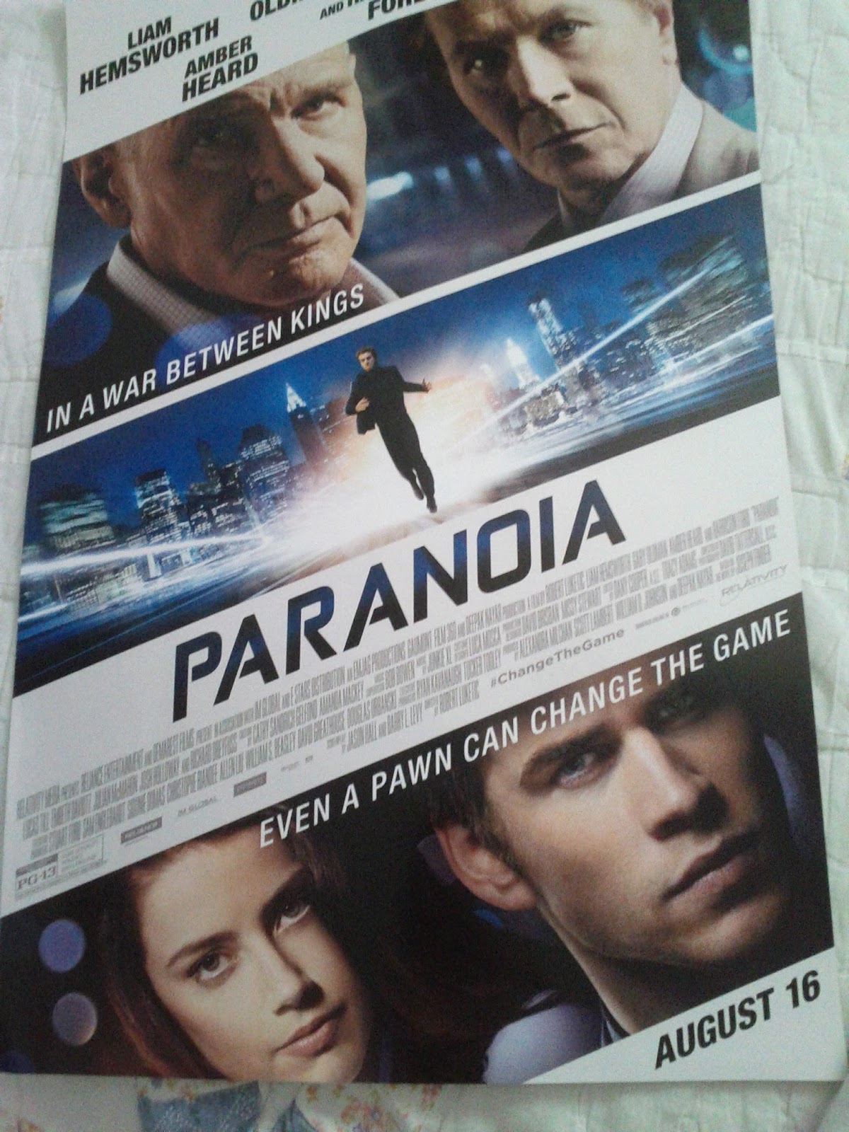 Jennifer Lawrence Fansite: Paranoia Film Poster Giveaway