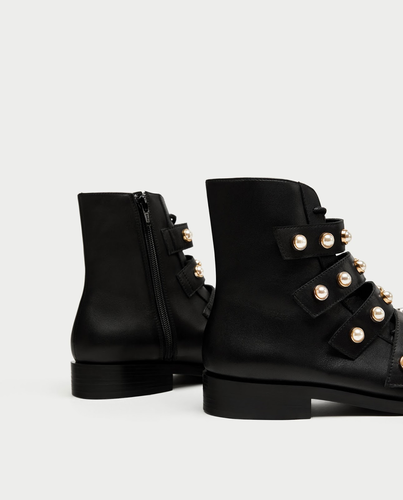 Novidades ZARA: Bota Couro com Pérolas - ZAREAR