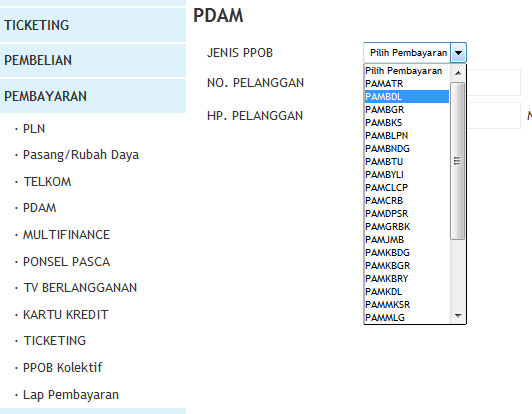 Cara Transaksi Pembayaran PDAM - PPOB Bukopin Chip Sakti