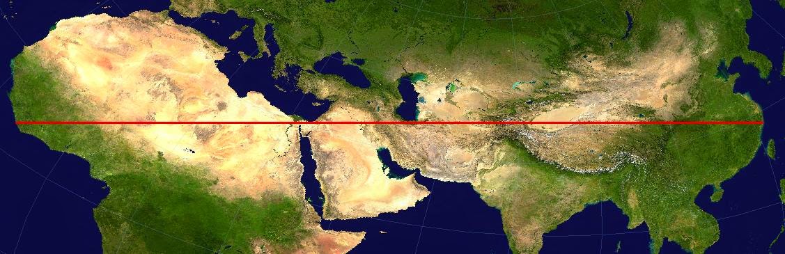 Online Maps: Longest Straight Lines Without Crossing Coasts