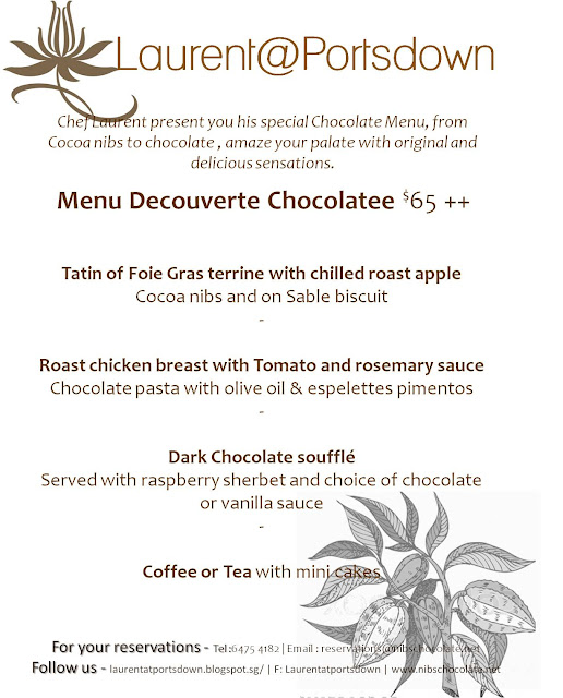 Laurent at Portsdown: THE Chocolate Menu