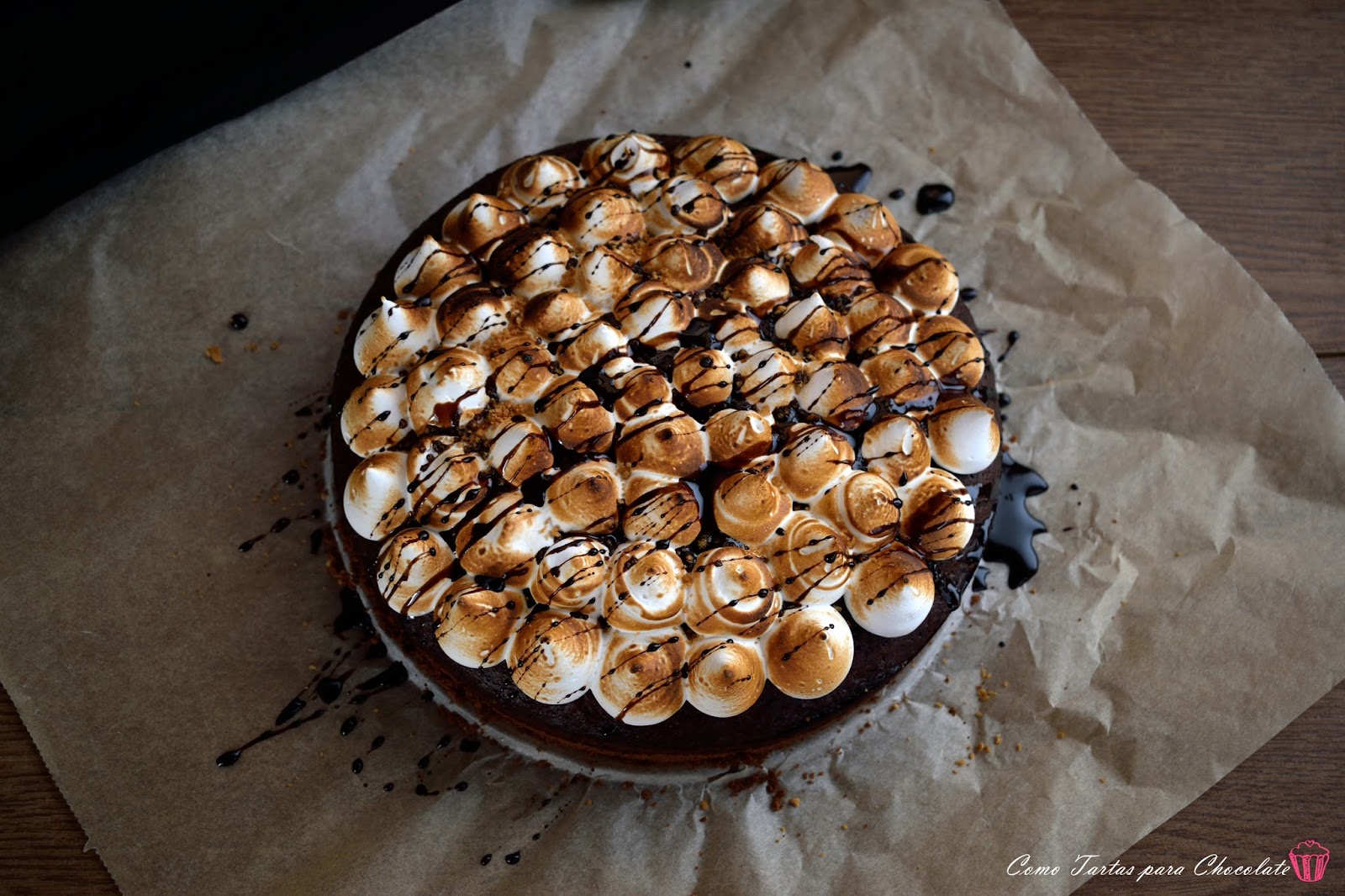 Tarta S'more - Como Tartas para Chocolate