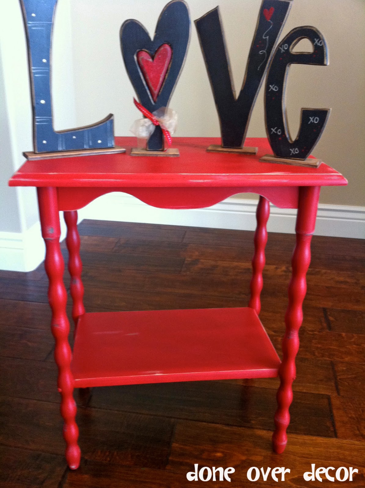 A Painted Nest: Custom Order | Red Accent Table