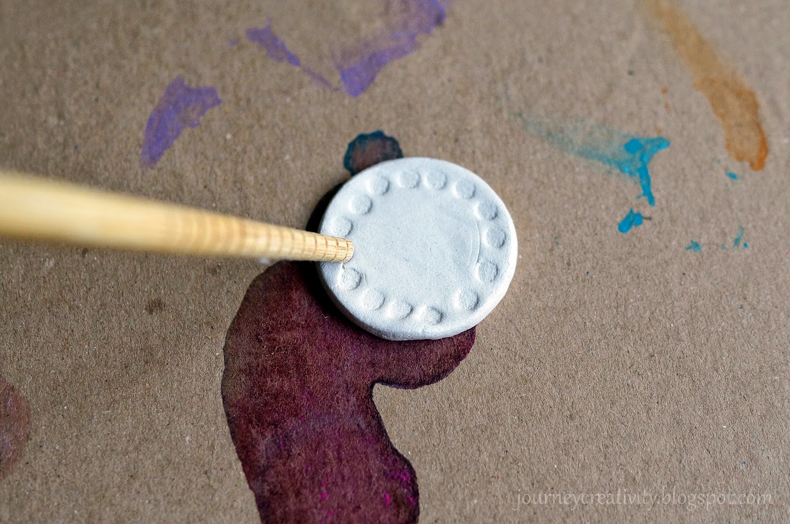 Air dry clay circle ring - Journey into Creativity