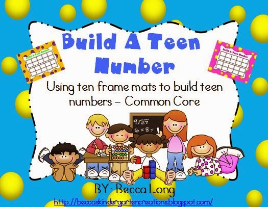 Becca's Kindergarten Creations: Teen Numbers - Ten Frames