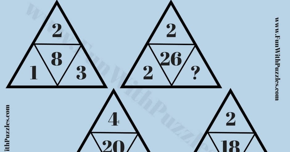 Picture Math Puzzle for Kids and Answer | Triangle Fun Math