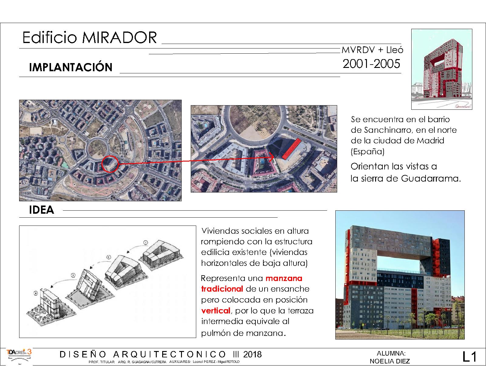 Noelia Diez: Analisis: Edificio Mirador - MVRDV/Lleó