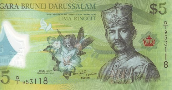 Matawang Brunei (BND) 5 Ringgit Brunei - Tukaran Mata Wang - Kadar ...