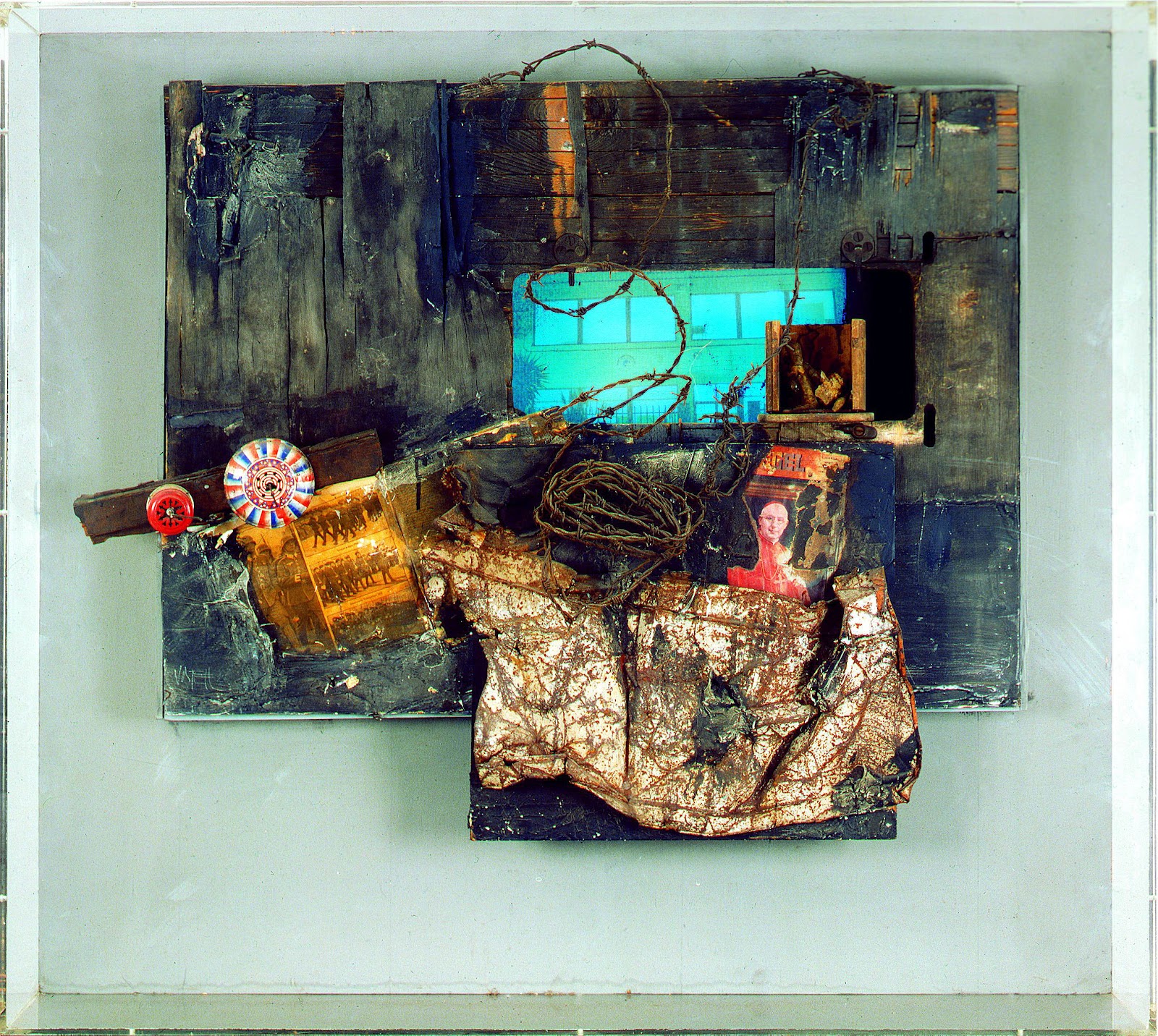 Wolf Vostell, Deutscher Ausblick, Das schwarze Zimmer, 1958 (3-teilig)