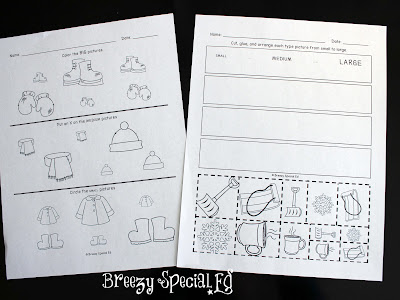 Winter Themed LA, Math, and Crafts: Lessons for Special Education ...