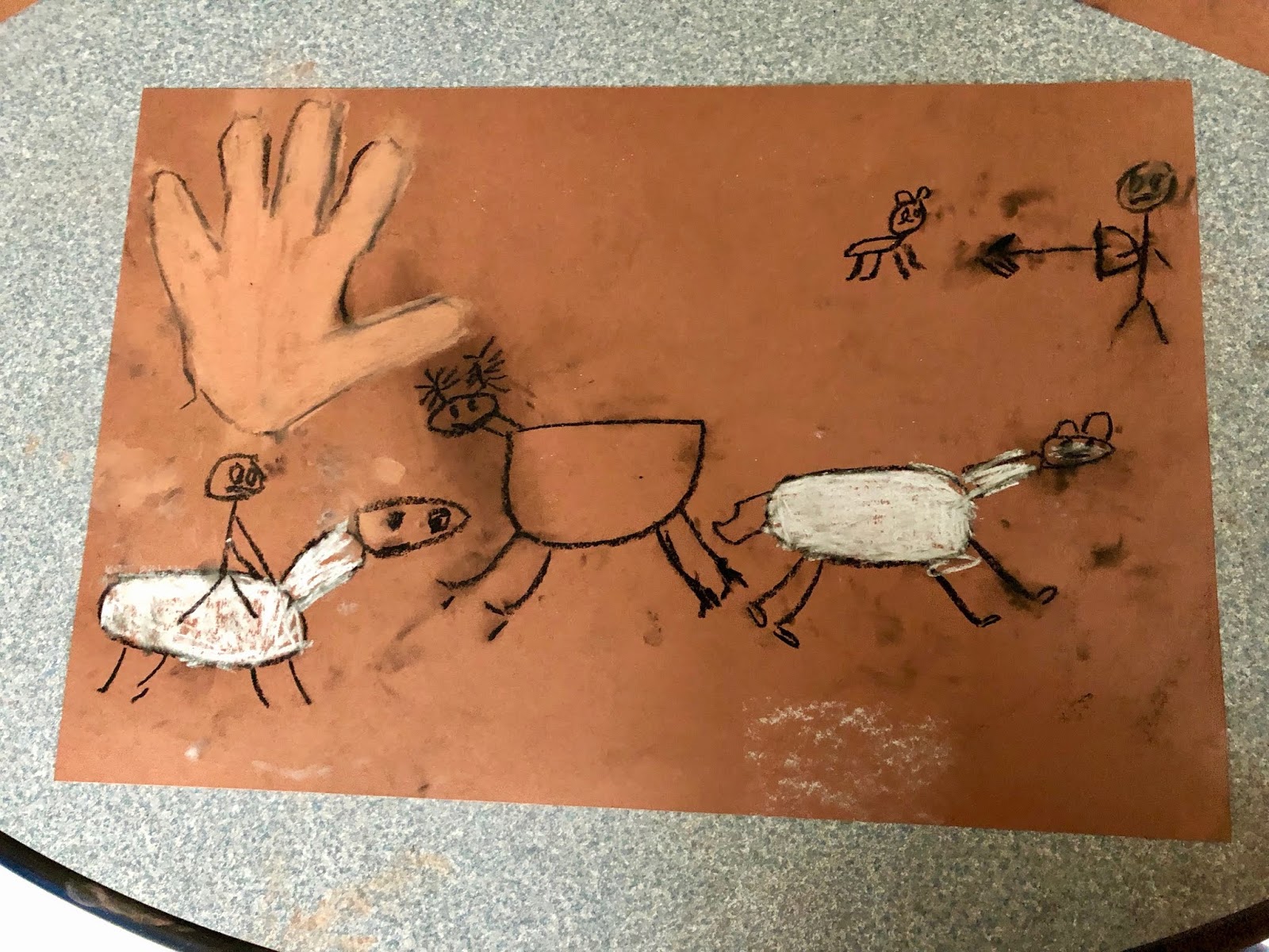 Kathy's Art Project Ideas: Cave Art Lesson Using Charcoal and Chalk ...