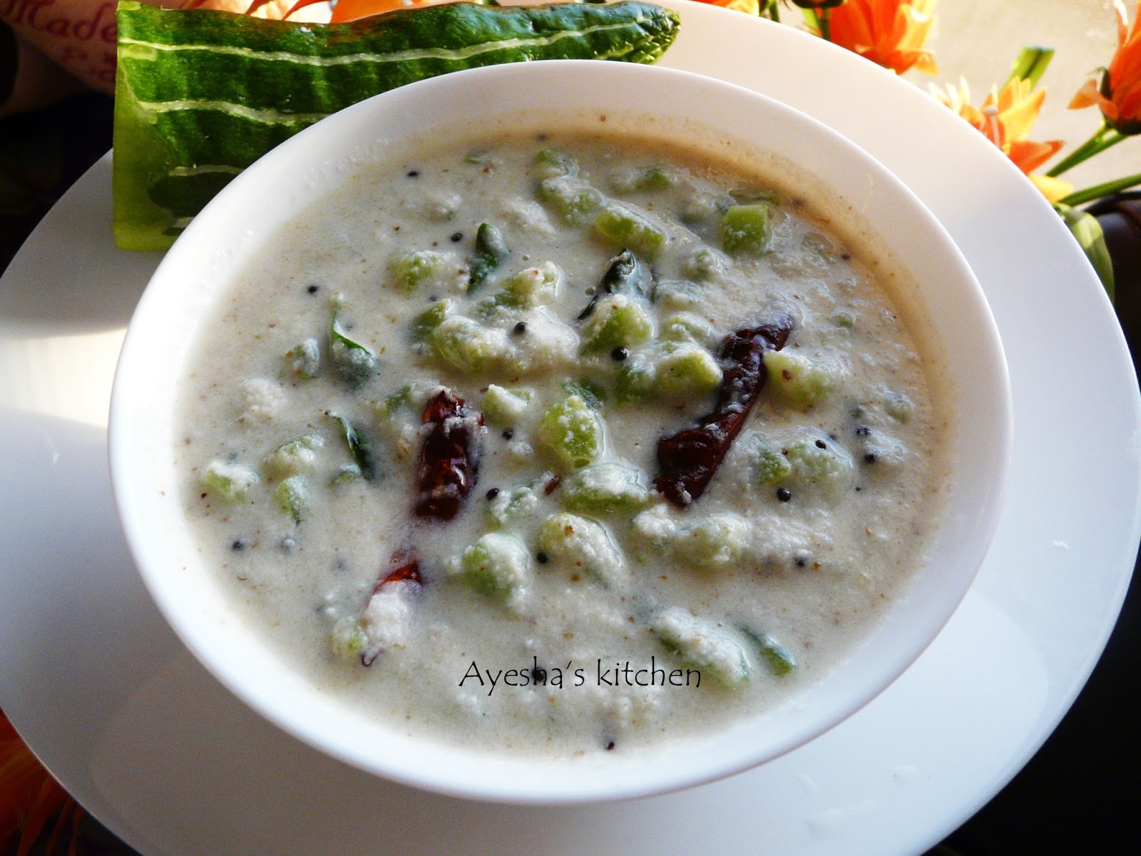 SNAKE GOURD YOGURT CHUTNEY / SNAKE GOURD RAITA / PADAVALANGA PACHADI