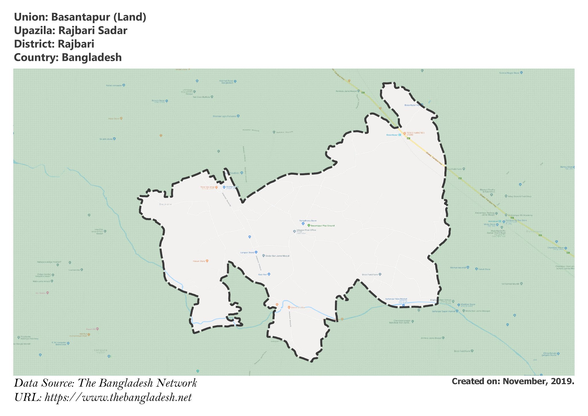 Basantapur Union, Rajbari