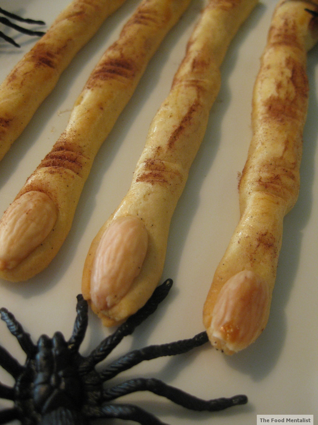Spooky halloween finger cookies
