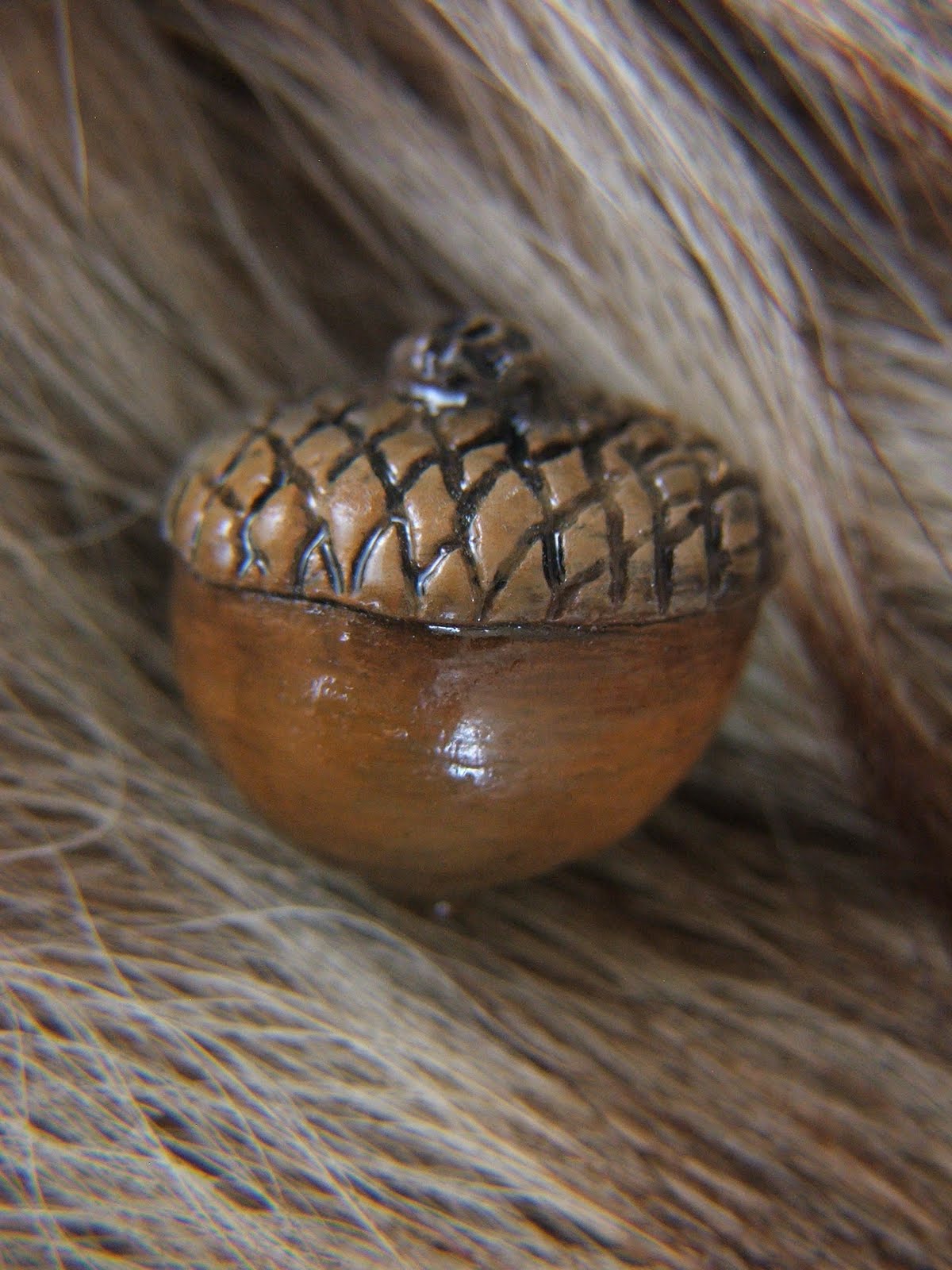 MacNaughtan Creations: Antler Acorn Button