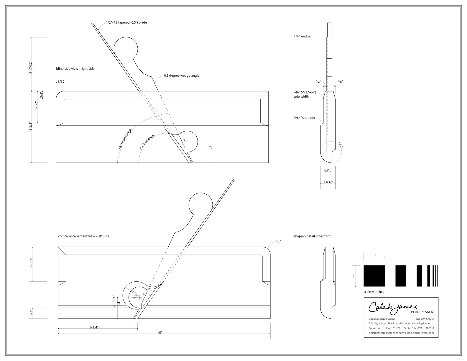 Caleb James Chairmaker Planemaker: Make A Pair Of Wooden Side Round Planes