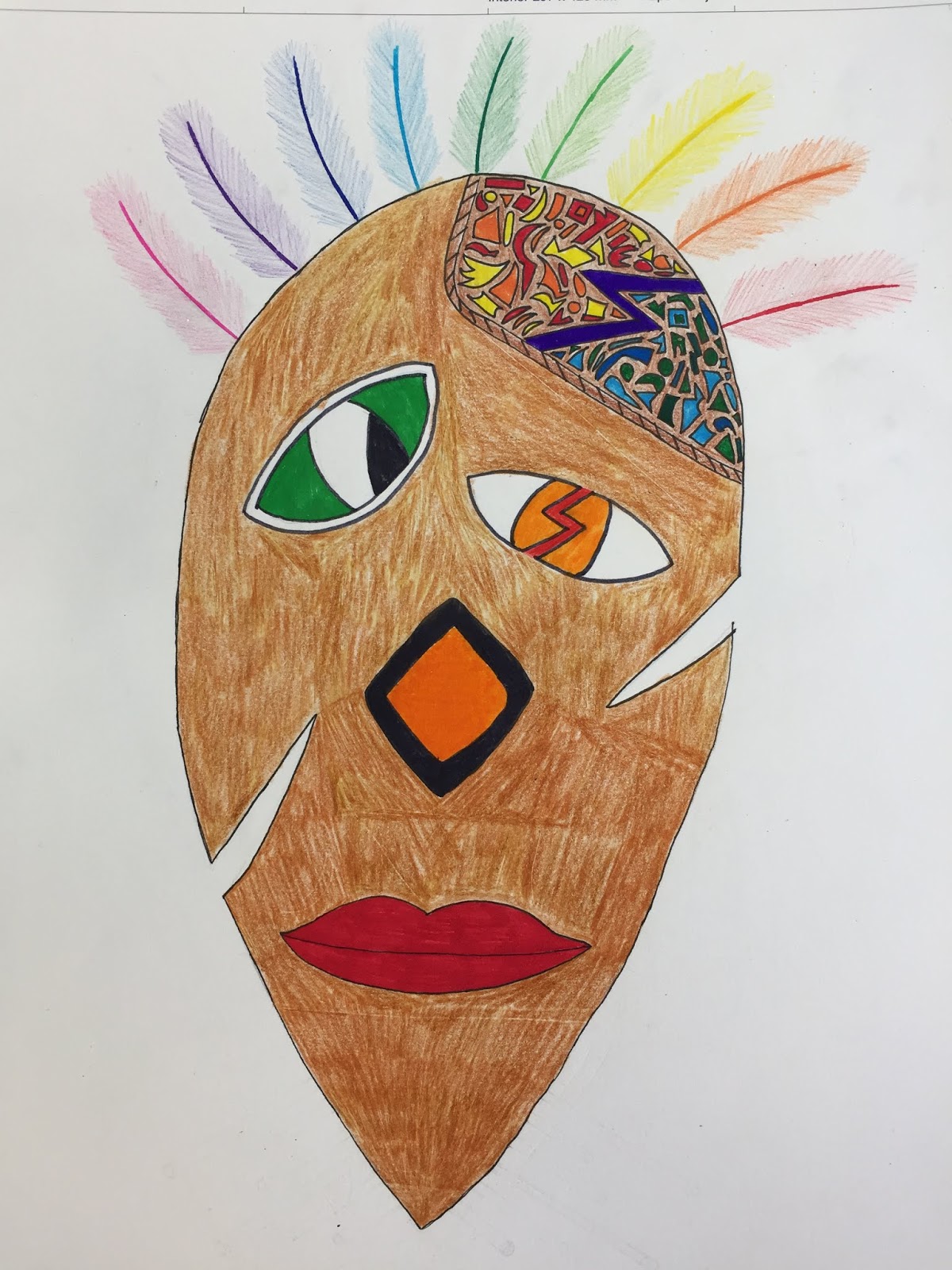 TREBALLS ARTÍSTICS: CUBIST AFRICAN MASK