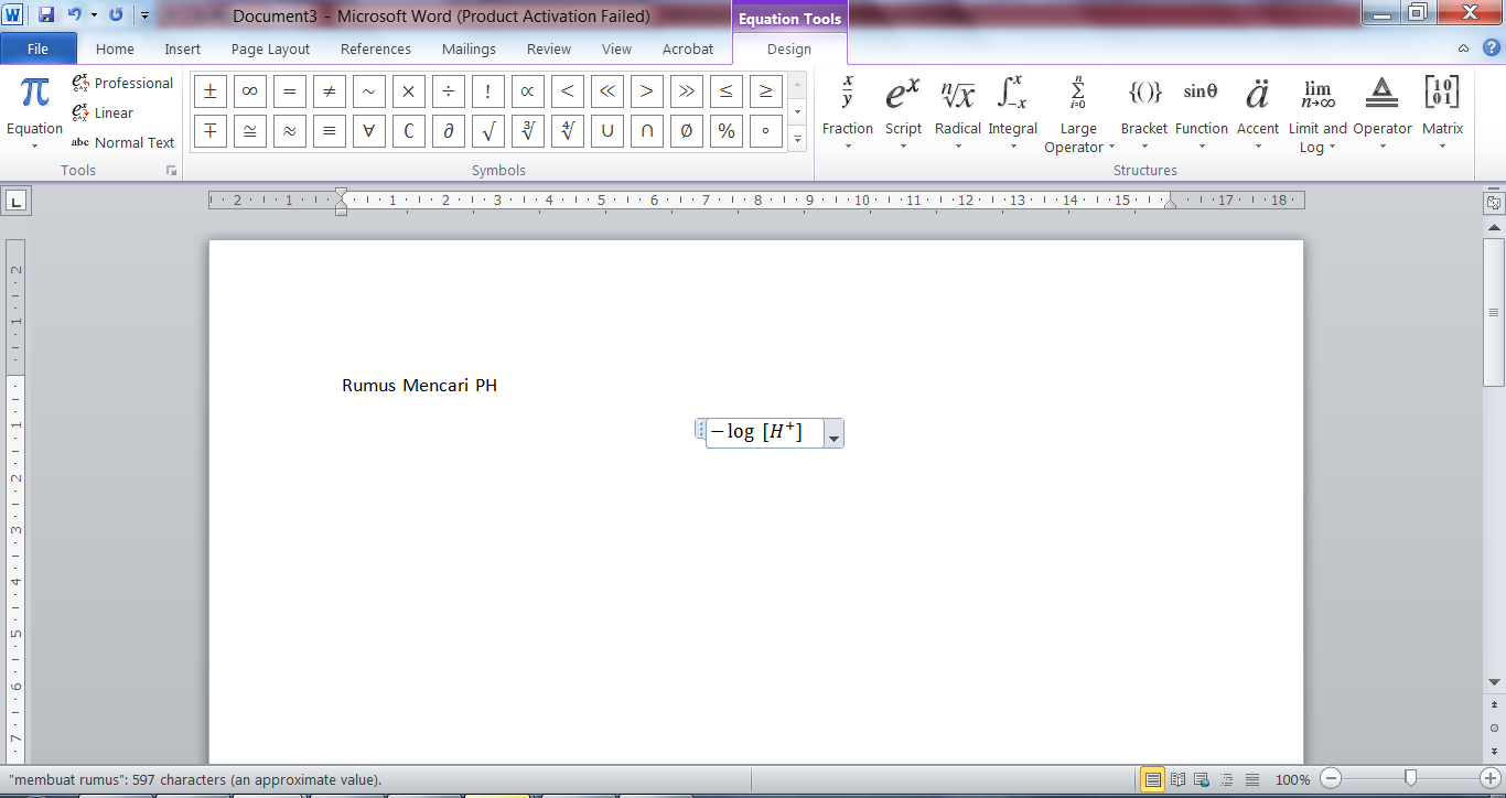Cara Menulis Rumus di Microsoft Word - Indo Artileri