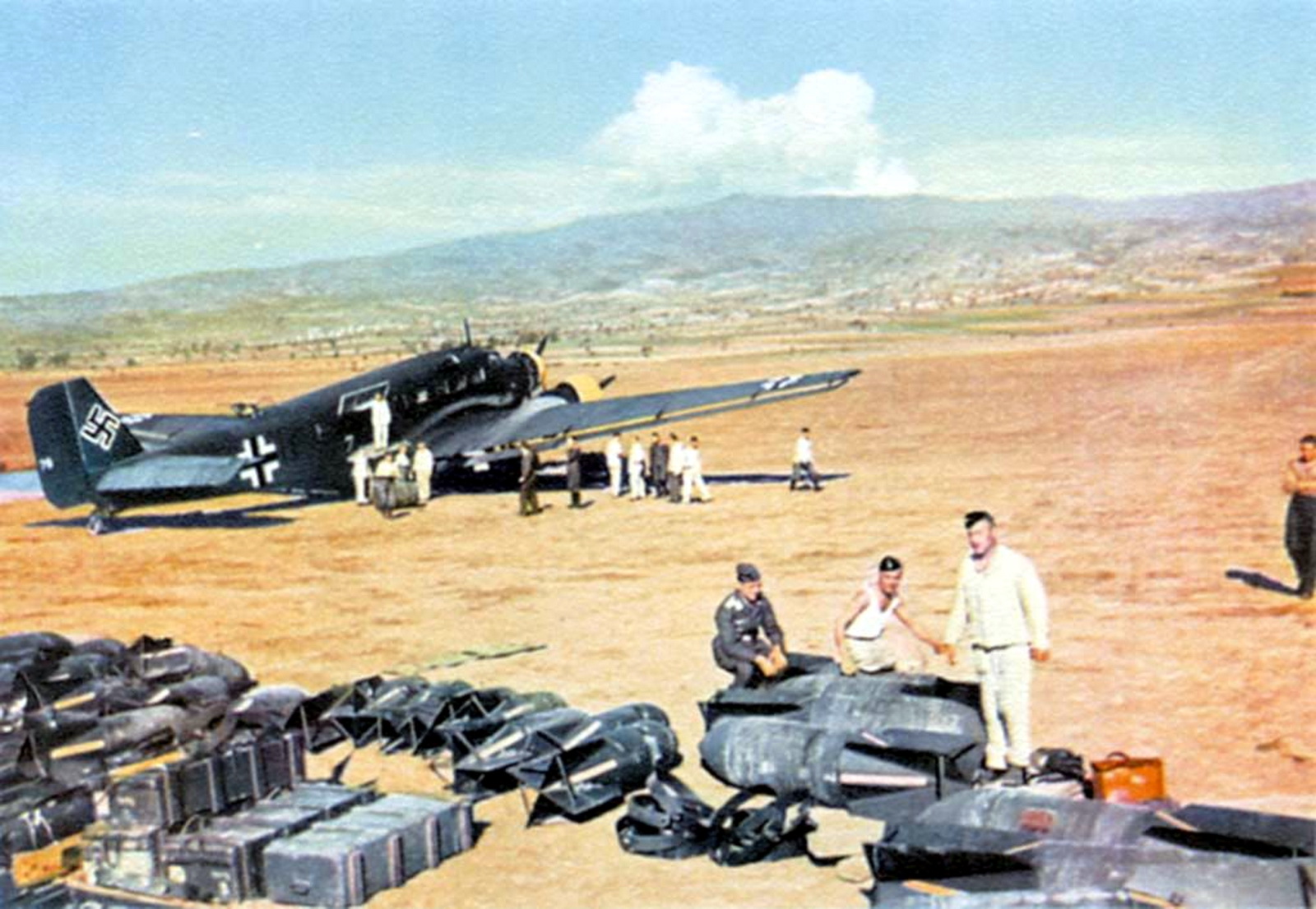 World War II in Color: Junkers Ju 52 Moving Supplies for the Invasion ...