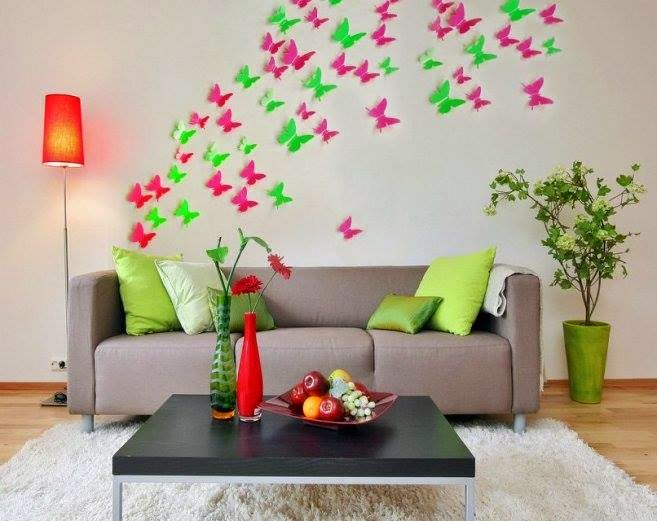 Awesome Butterfly Wall Decoration | Butterfly Themes For Interior Walls ...
