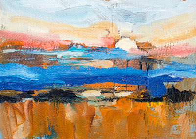 Daily Painters Abstract Gallery: KMA2884 The Dreamer's Moon by Denver ...