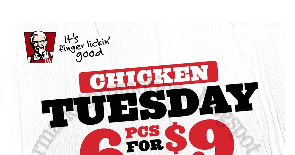 KFC Chicken Tuesday 20 March 2018 ~ Supermarket Promotions