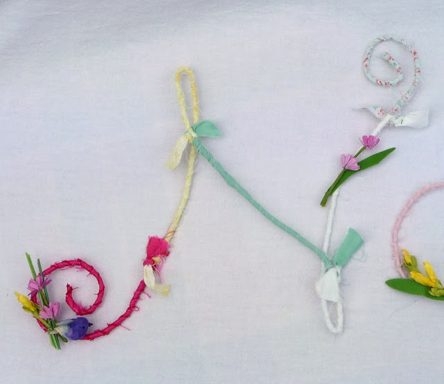Ailidh Daisy: Fabric wrapped wire letters