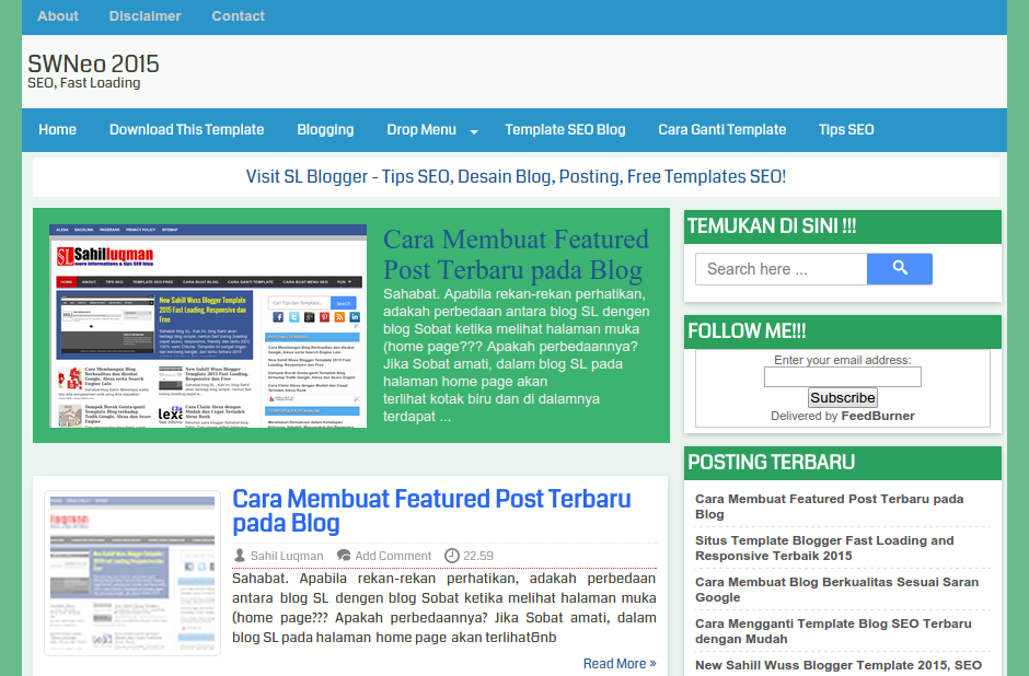SLB-Template | Super SEO, Fast Loading and Responsive Blogger Template