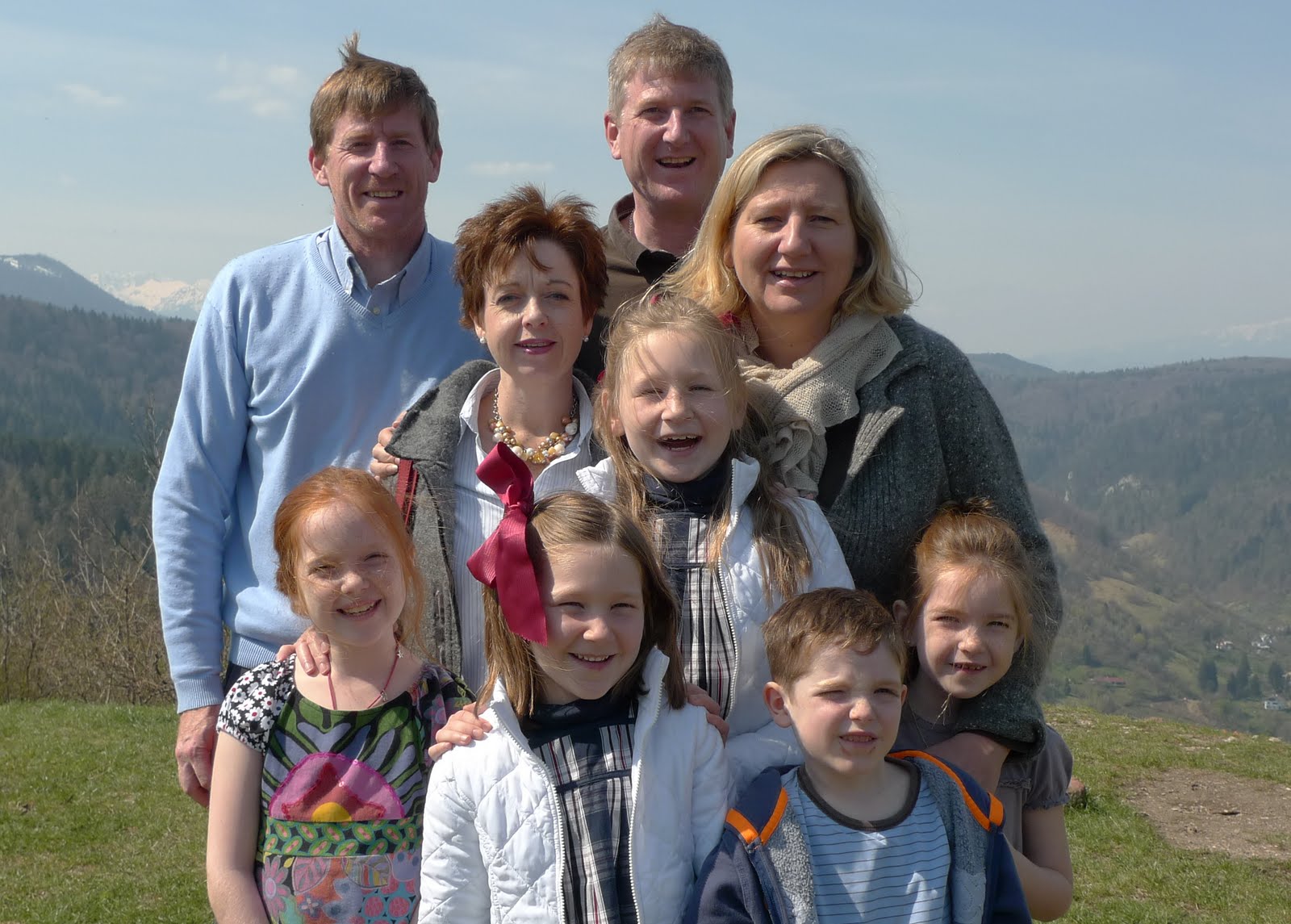 The Tregenzas in Bilbao: The family on top of Trampa, Brasov, Romania