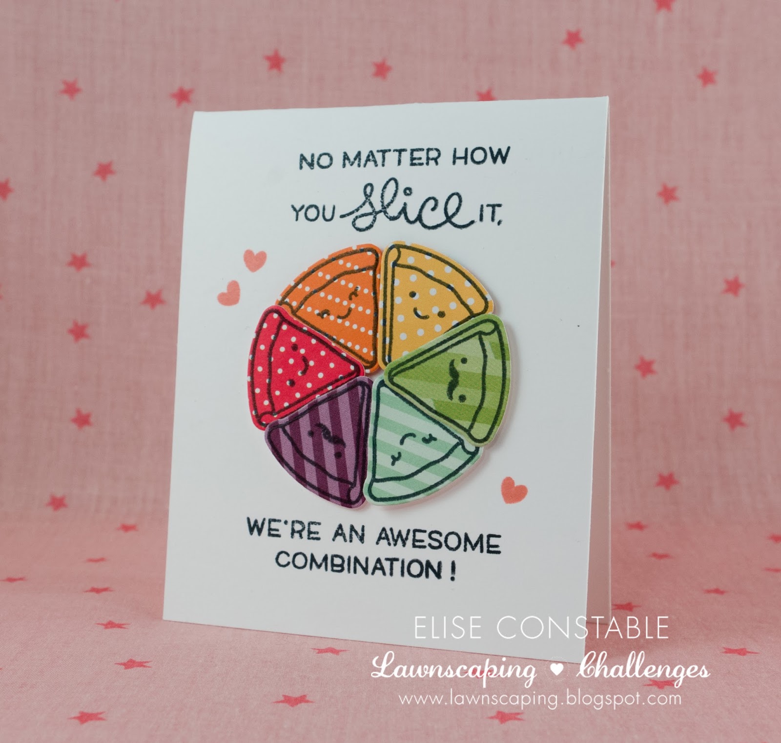 Lawnscaping Challenge: Colorful Pizza Card
