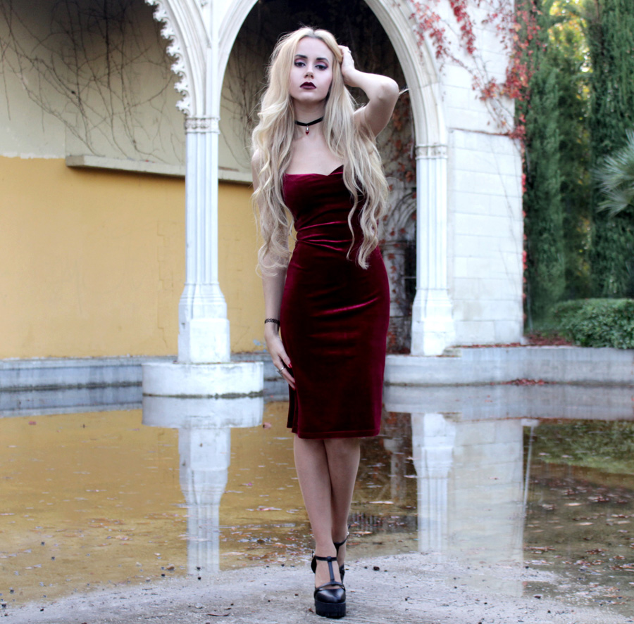 Rock my boots: Vampire heart - Zaful Halloween ootd