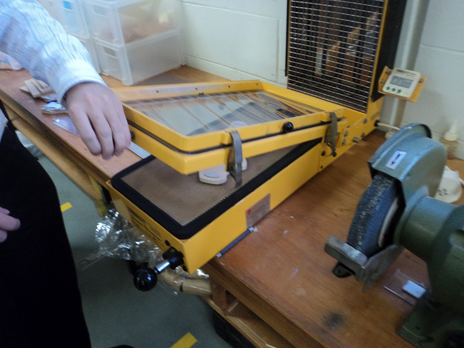 Design Futures: My clock while being vacuum formed and once finished