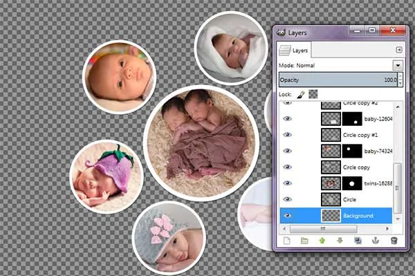 PhotoEffect: How to Make a Circle Photo Collage In GIMP