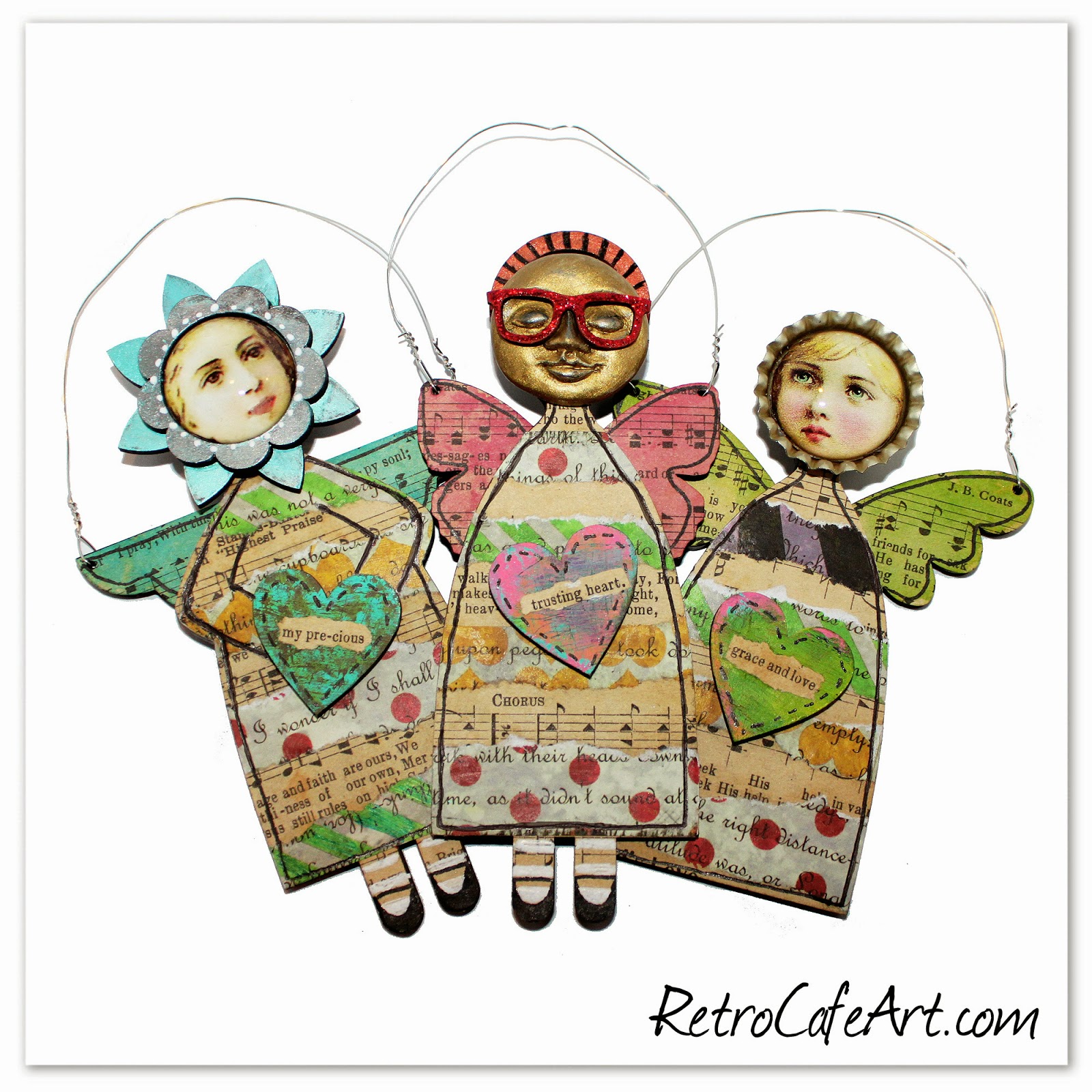 Retro Café Art Gallery: Primitive Angels and Fun with Clay and Molds‏