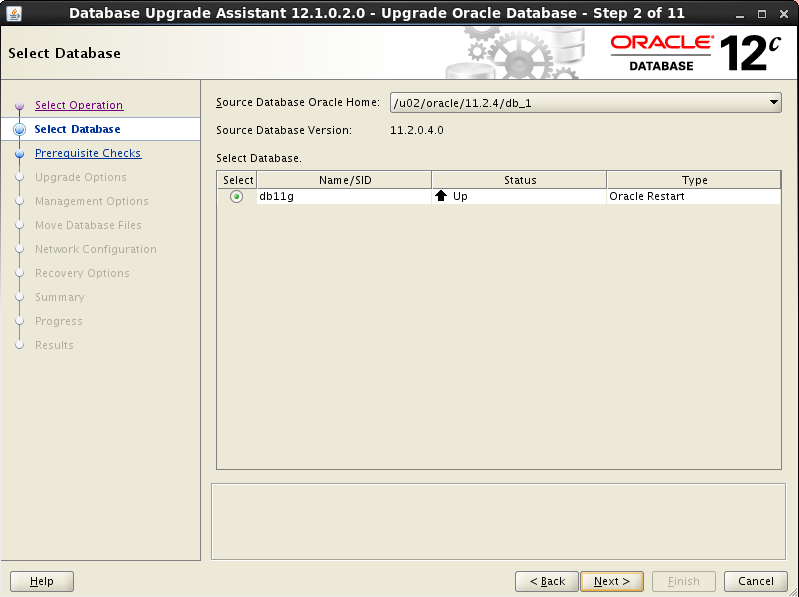 Upgrading Oracle 11g Database to 12c using DBUA | OracleNext - Solution to your Oracle problems