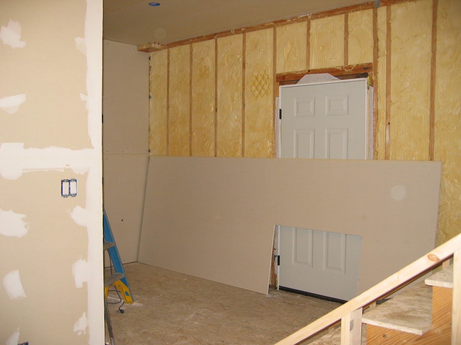 Our House Building Adventure: Back Hall sheetrock