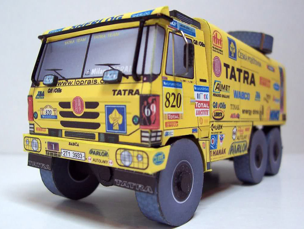 Tatra Truck Babca Dakar 2007 Paper Craft Model - PAPEROX FREE PAPERCRAFT