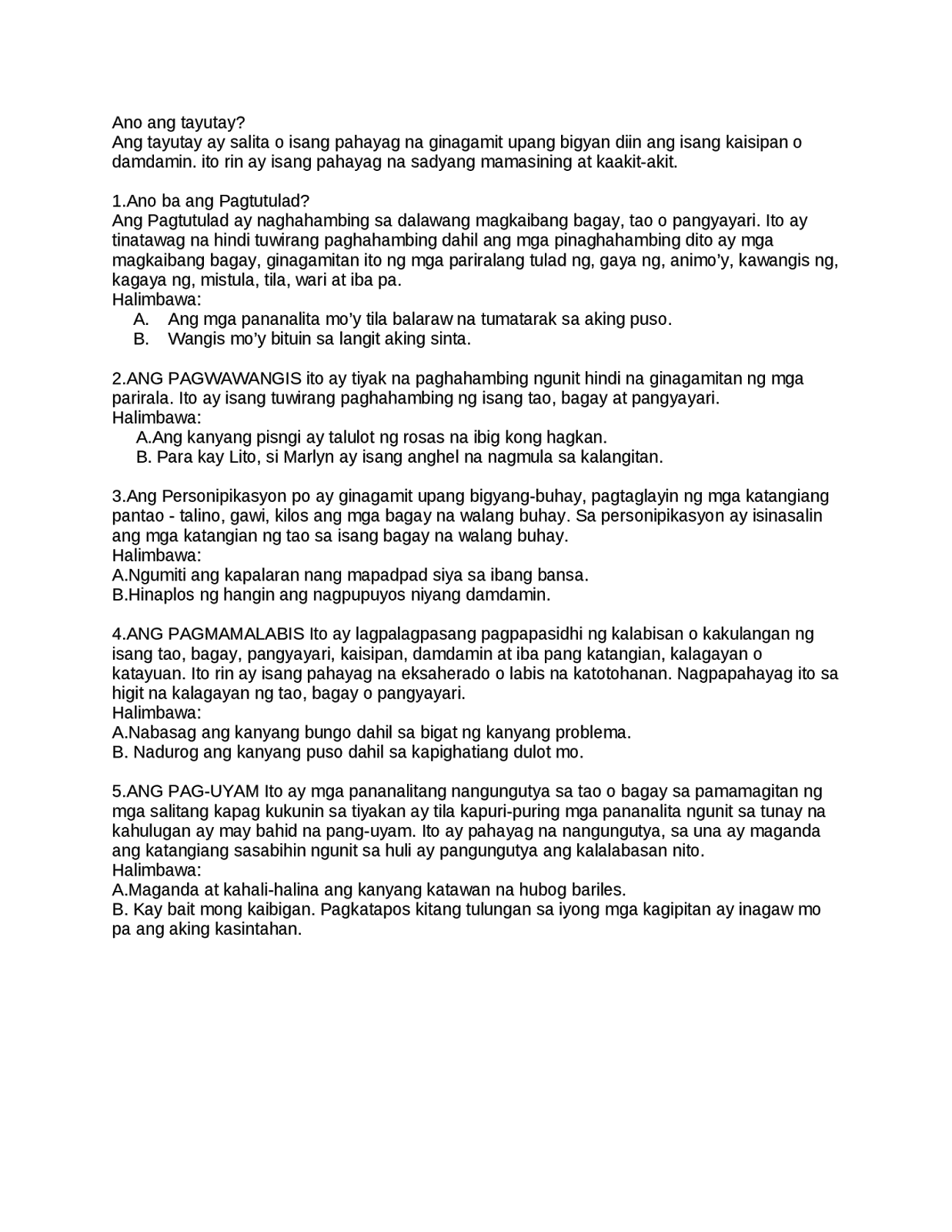 halimbawa ng personipikasyon - philippin news collections