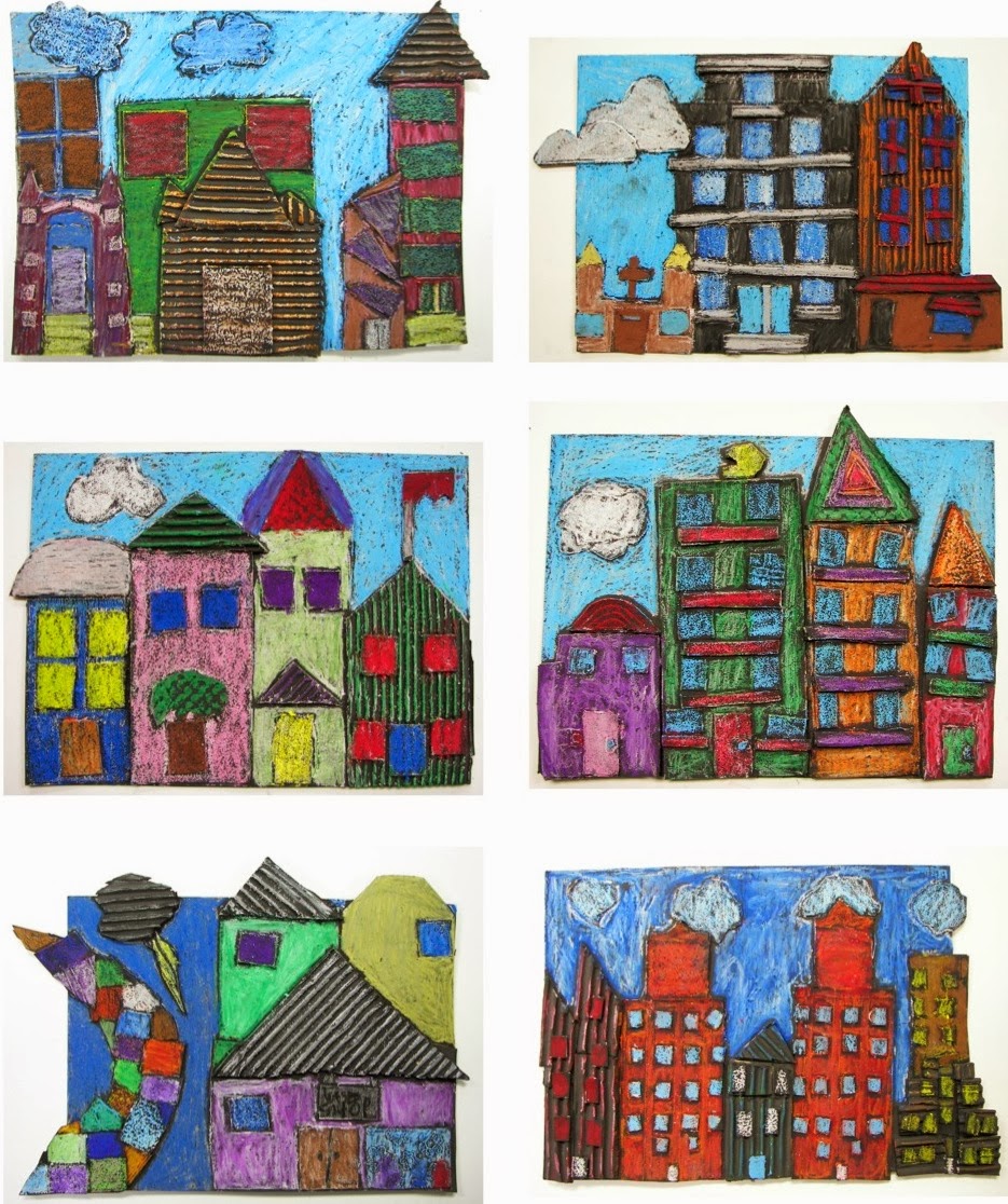 The Rolling Artroom: Cardboard Cityscapes 4th-6th Grade